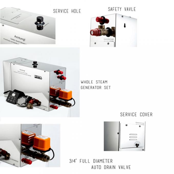3-9KW Commercial Steam Room Equipment Stainless Steel Material For ...
